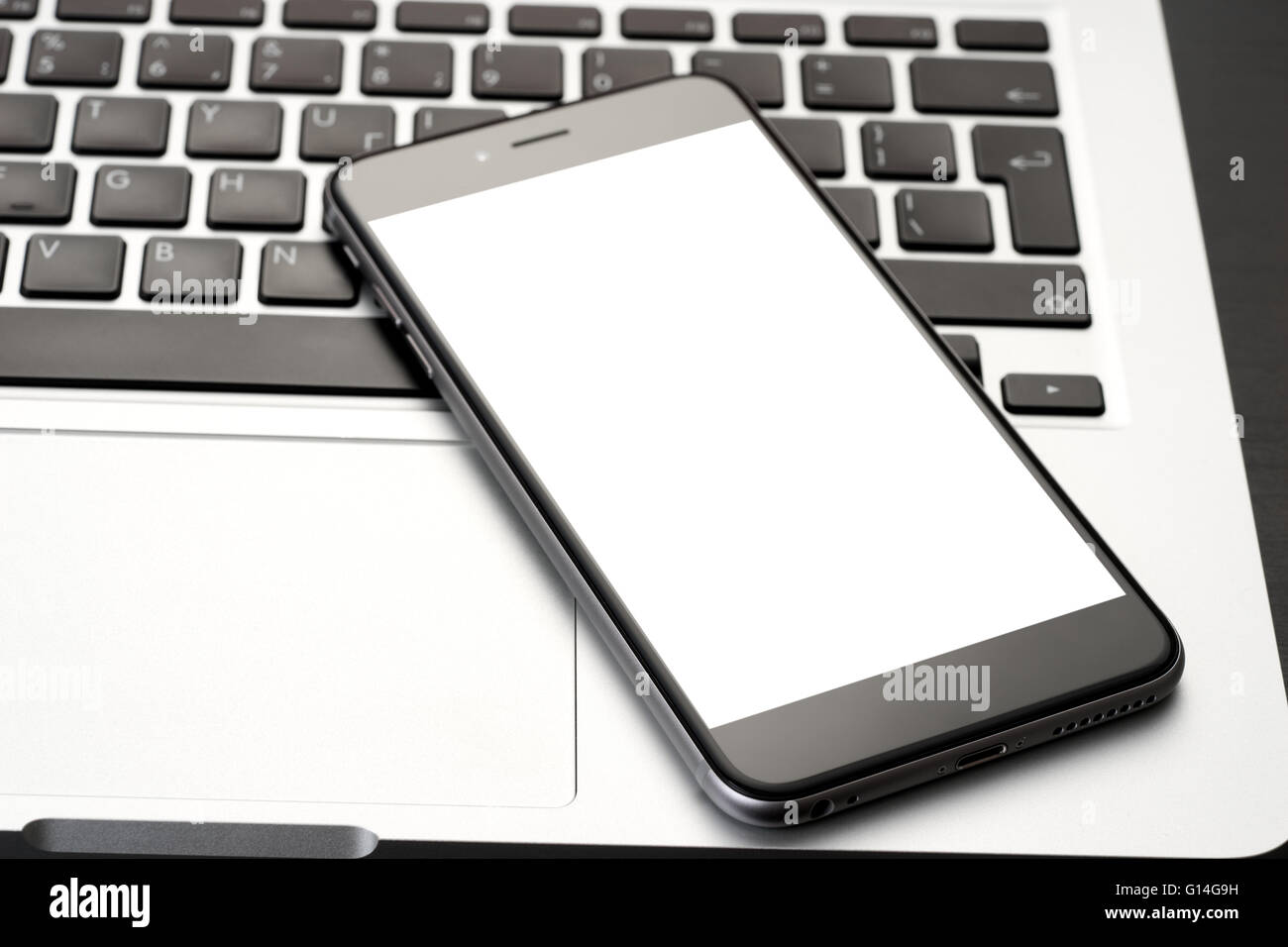 smartphone and laptop Stock Photo - Alamy