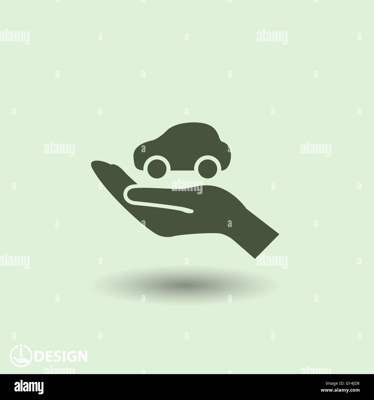 car in hand icon Stock Vector Image & Art - Alamy