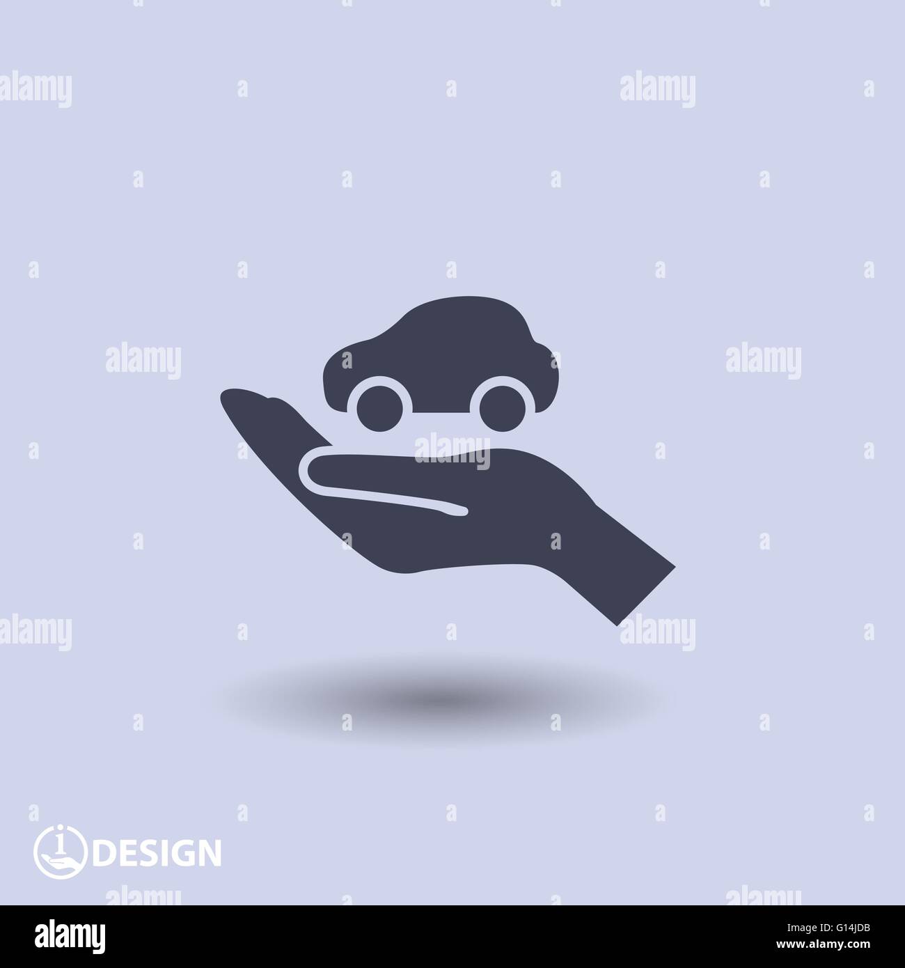 car in hand icon Stock Vector Image & Art - Alamy