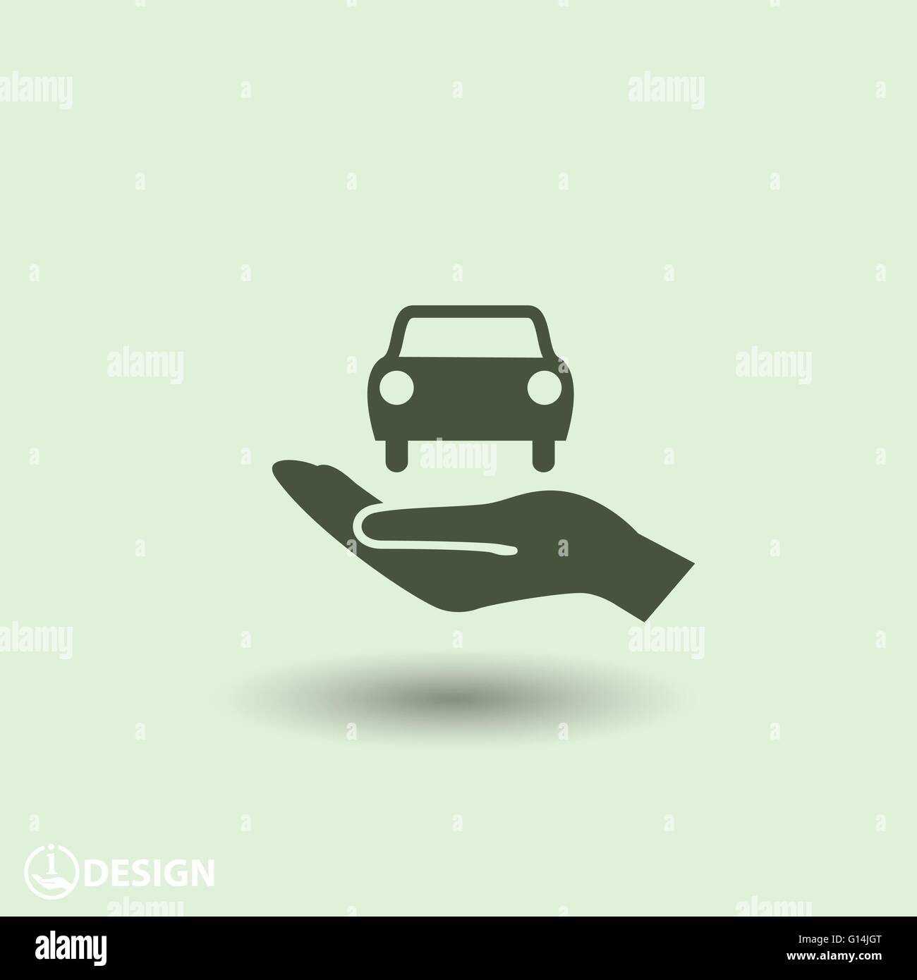 car in hand icon Stock Vector Image & Art - Alamy