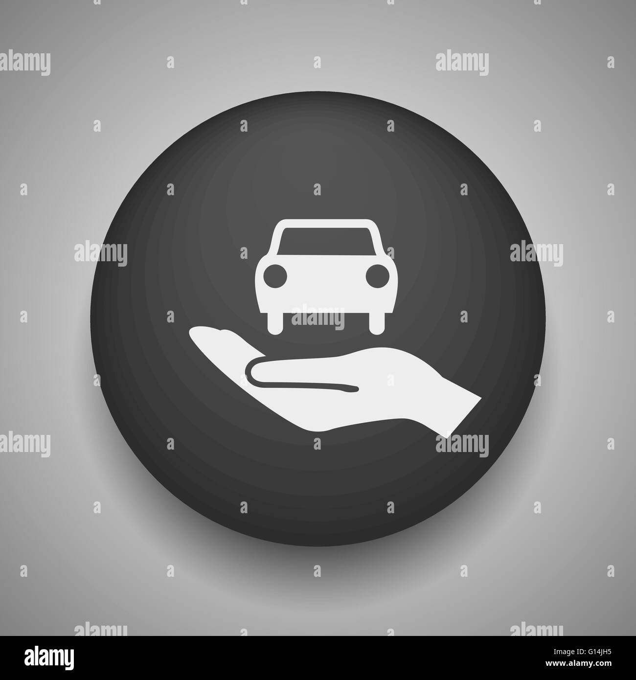 car in hand icon Stock Vector Image & Art - Alamy