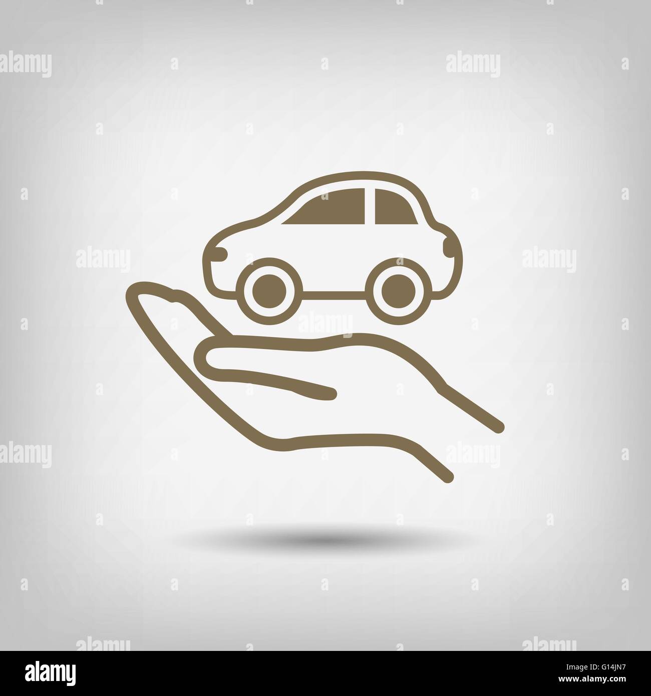 car in hand icon Stock Vector Image & Art - Alamy