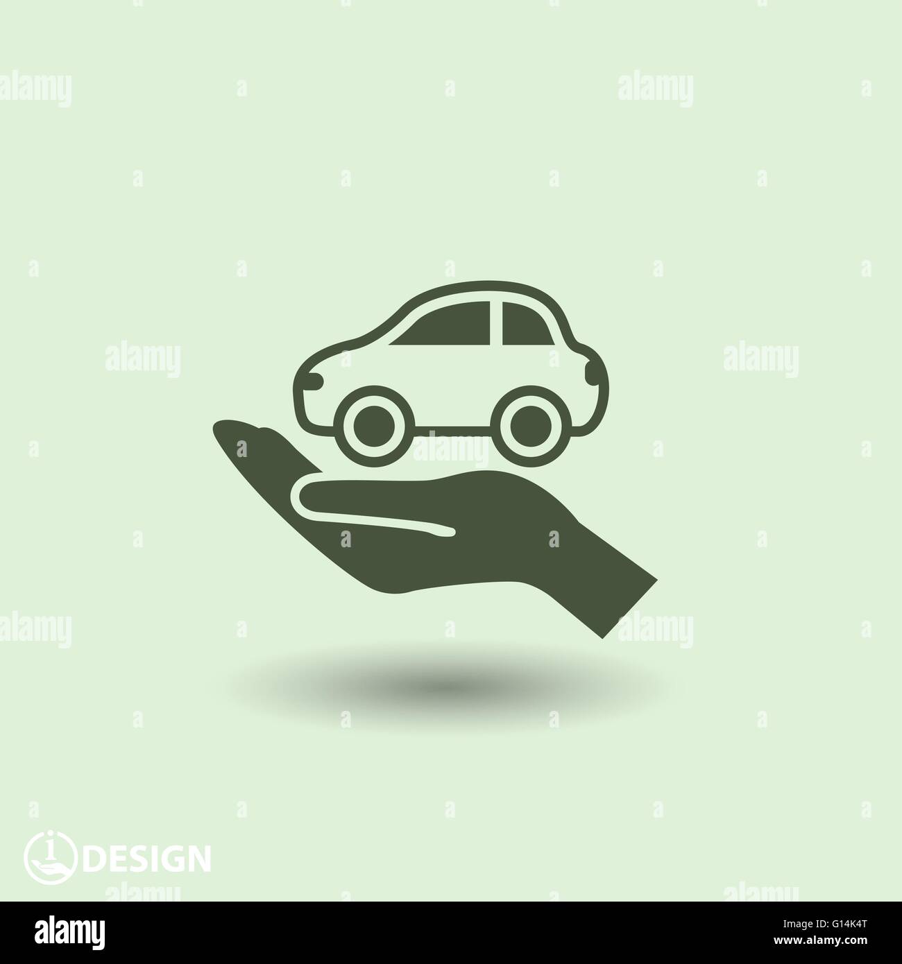 car in hand icon Stock Vector Image & Art - Alamy