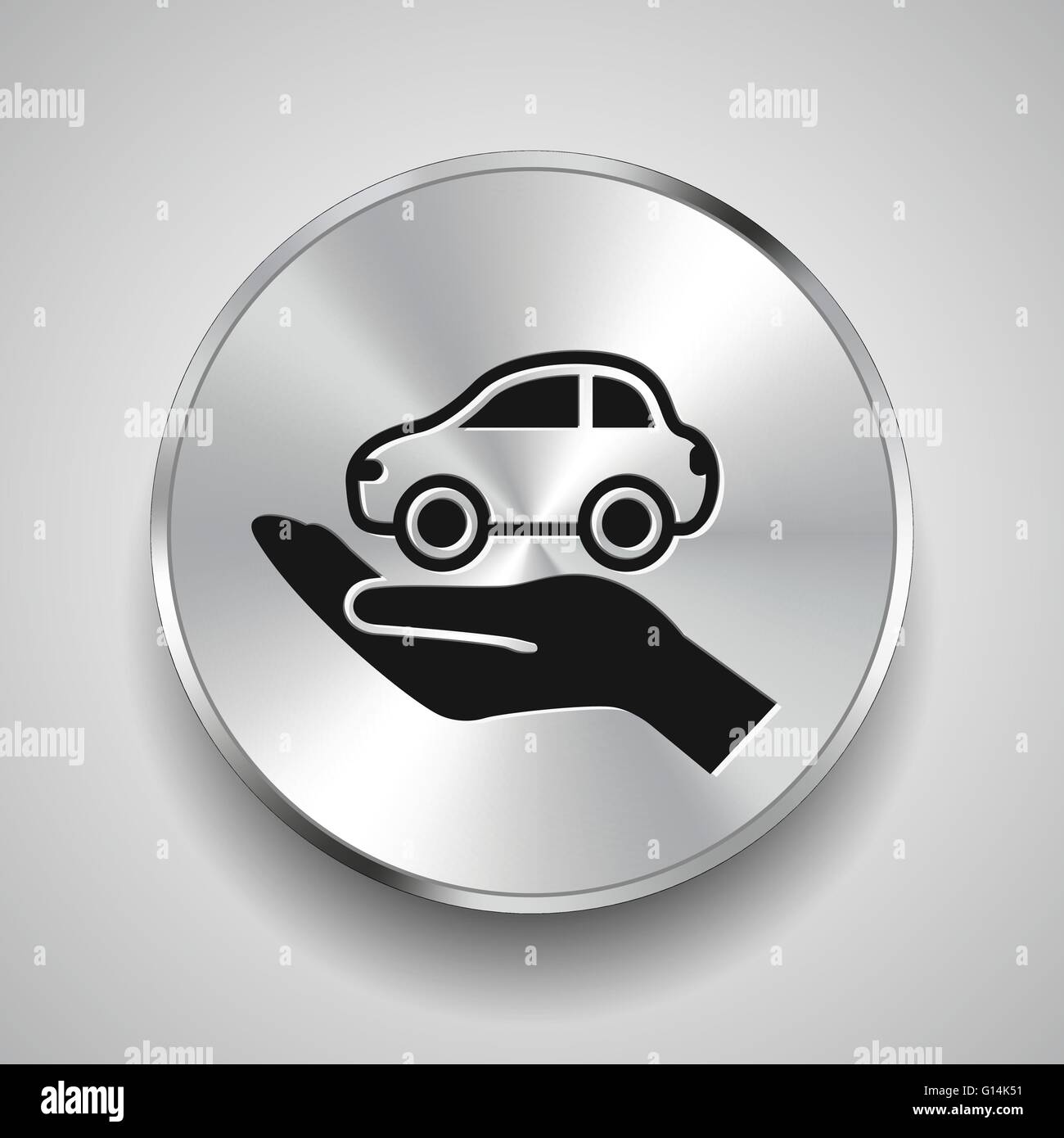 car in hand icon Stock Vector Image & Art - Alamy