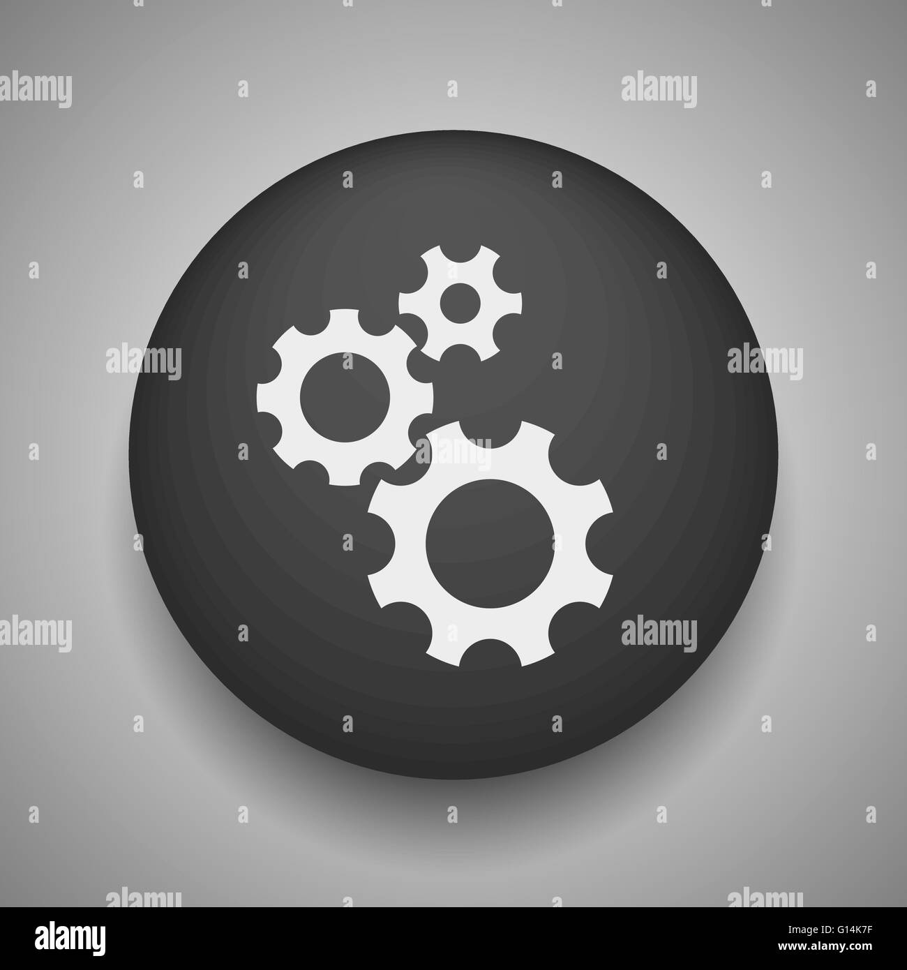 Gear icon vector Black and White Stock Photos & Images - Alamy