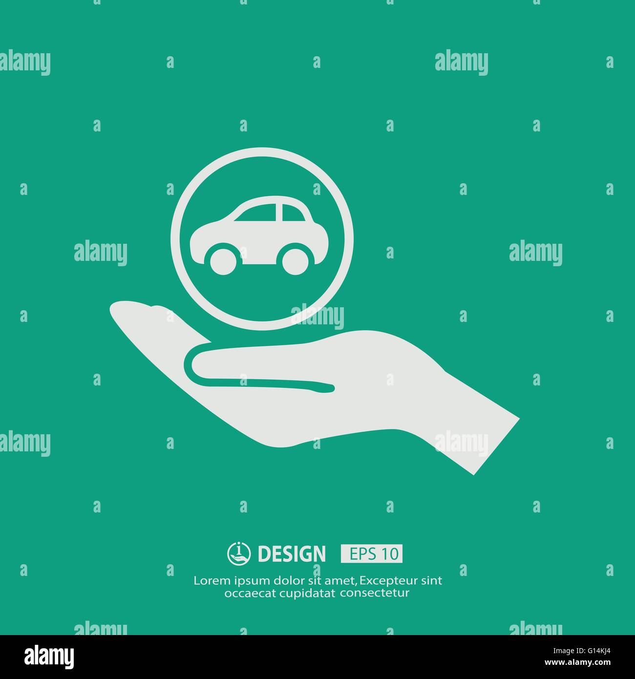 car in hand icon Stock Vector Image & Art - Alamy