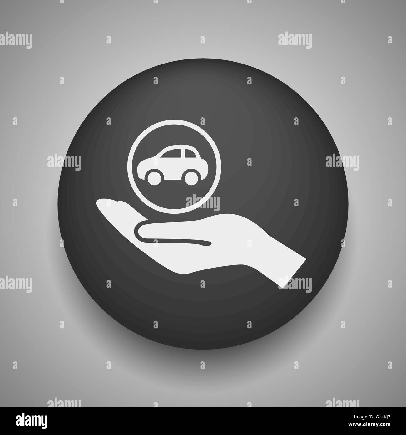 car in hand icon Stock Vector Image & Art - Alamy