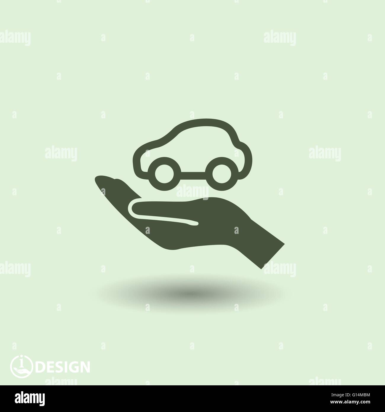 car in hand icon Stock Vector Image & Art - Alamy