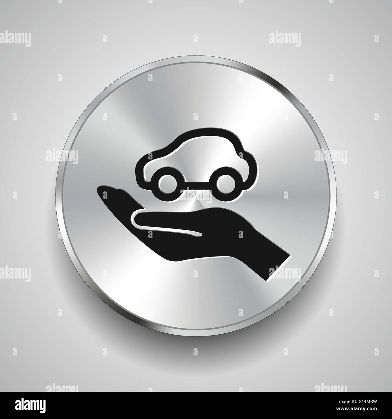 car in hand icon Stock Vector Image & Art - Alamy