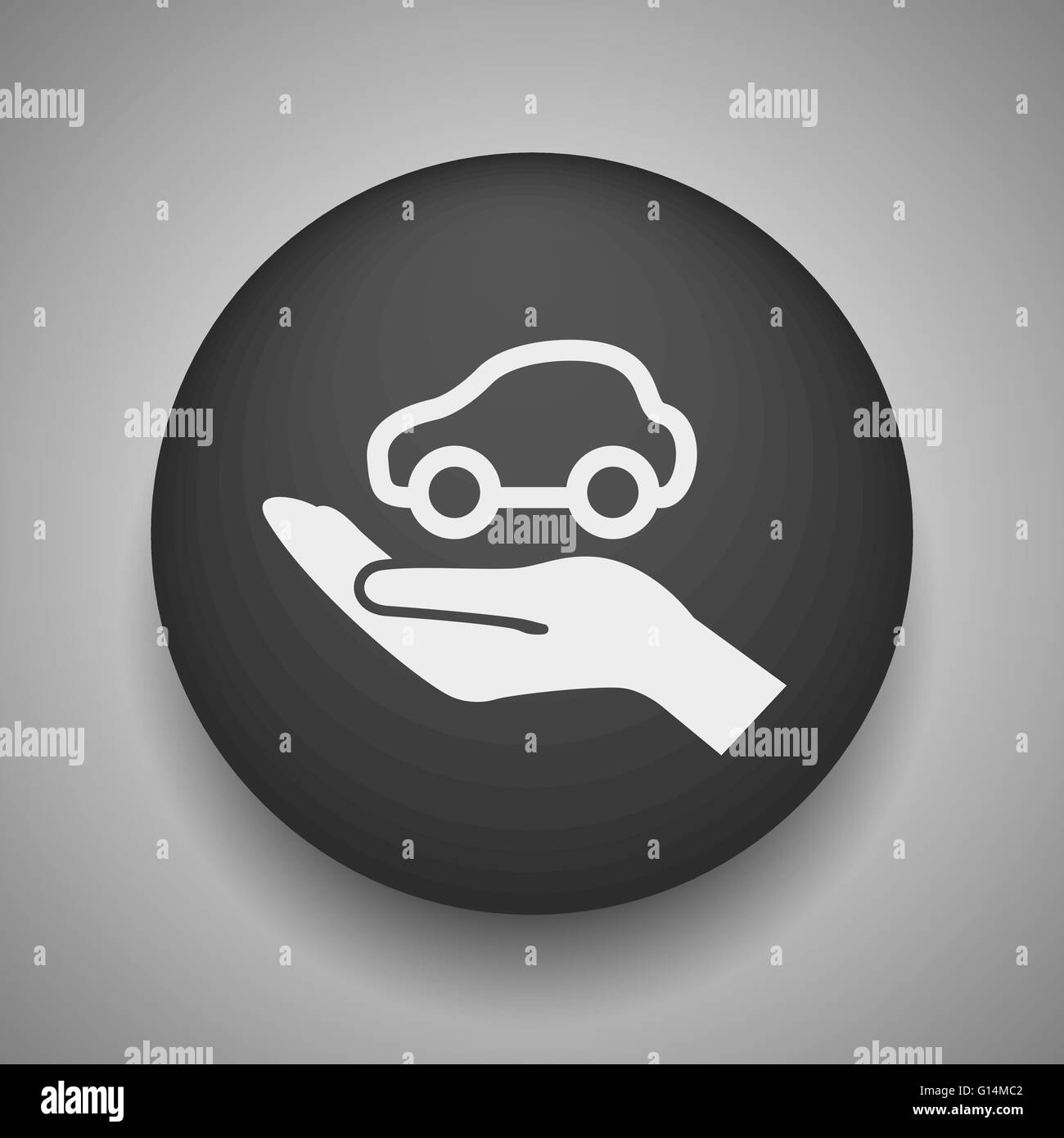 car in hand icon Stock Vector Image & Art - Alamy