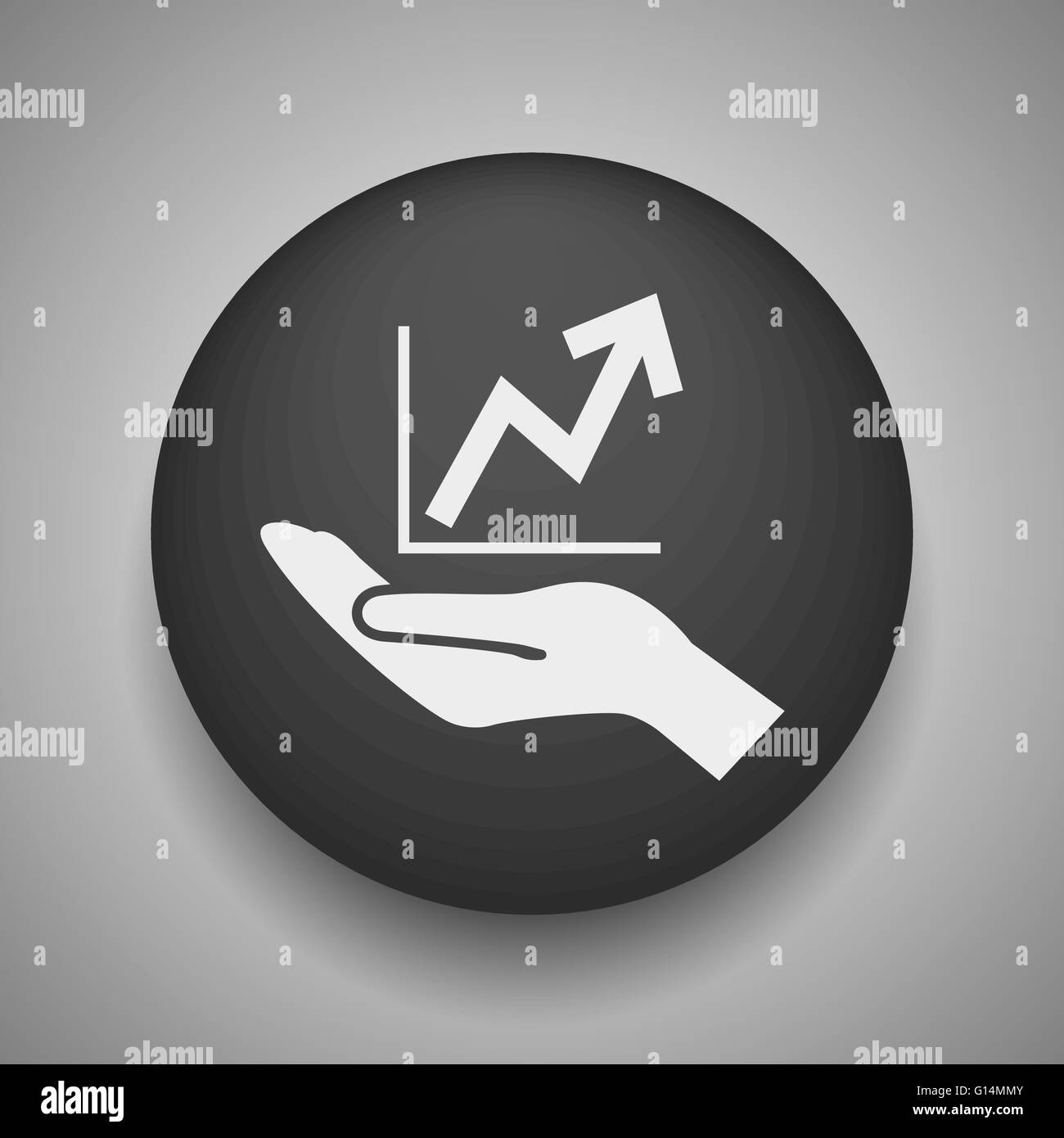 graph in hand icon Stock Vector Image & Art - Alamy