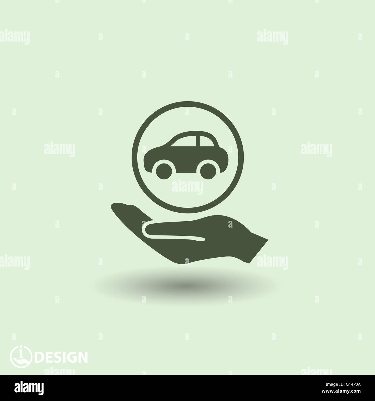 car in hand icon Stock Vector Image & Art - Alamy