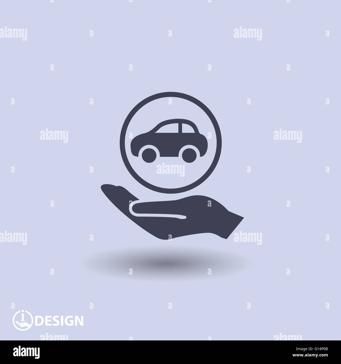 car in hand icon Stock Vector Image & Art - Alamy