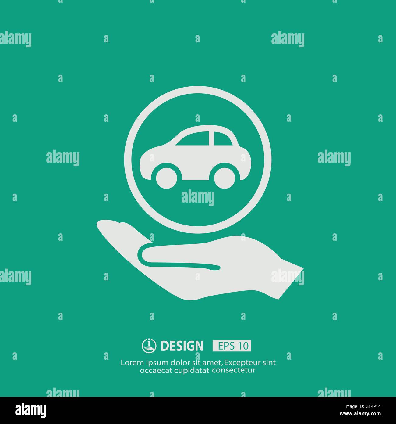 car in hand icon Stock Vector Image & Art - Alamy