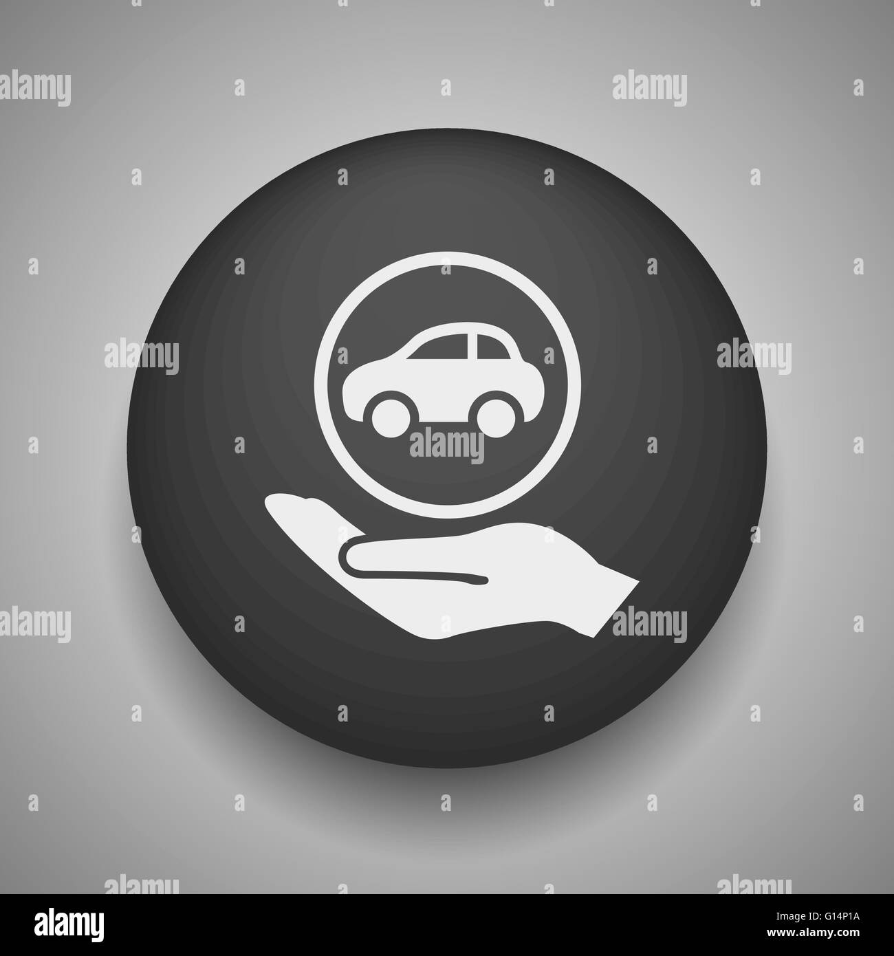 car in hand icon Stock Vector Image & Art - Alamy
