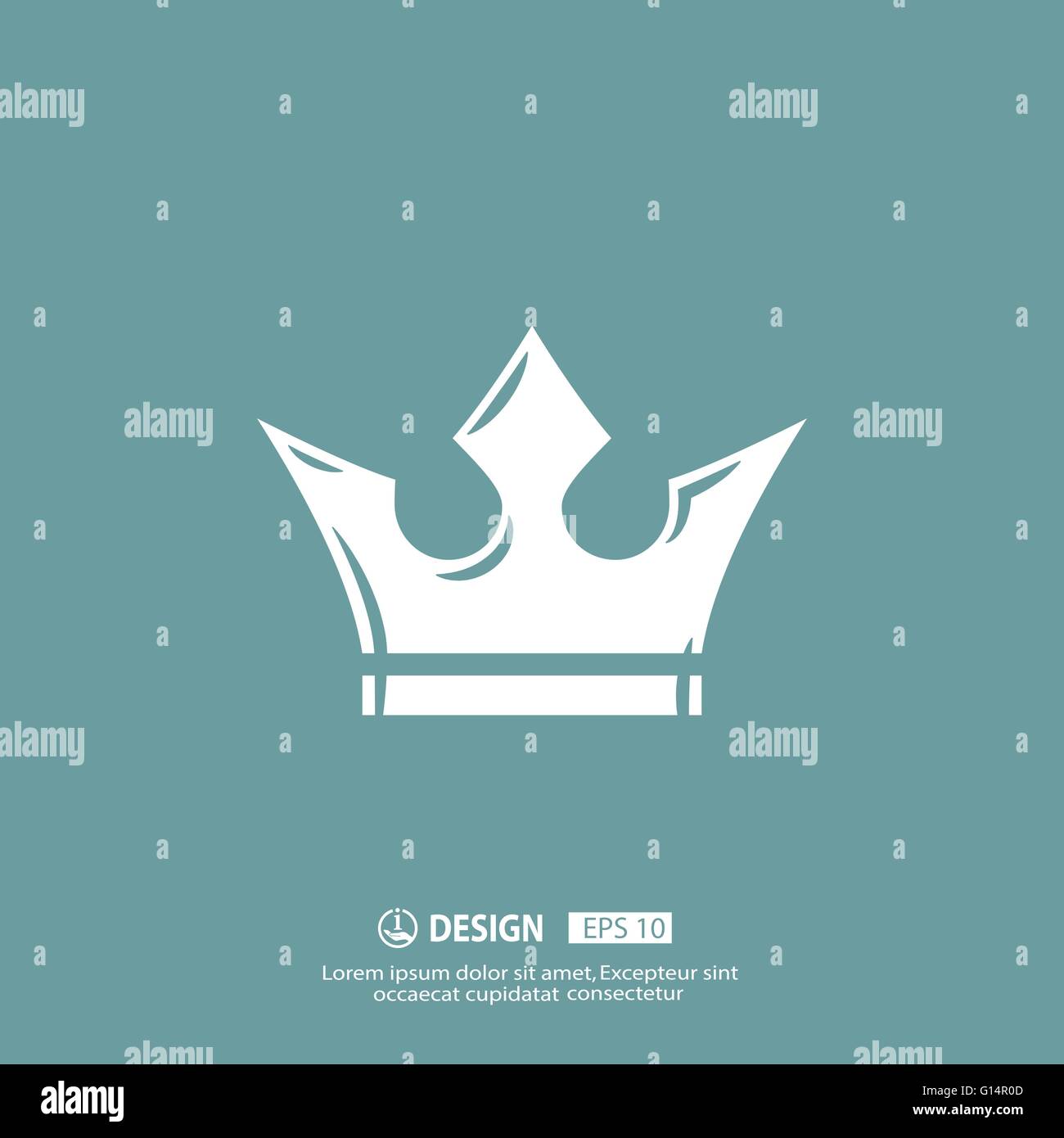 Crown icon vector vector Stock Vector Images - Alamy