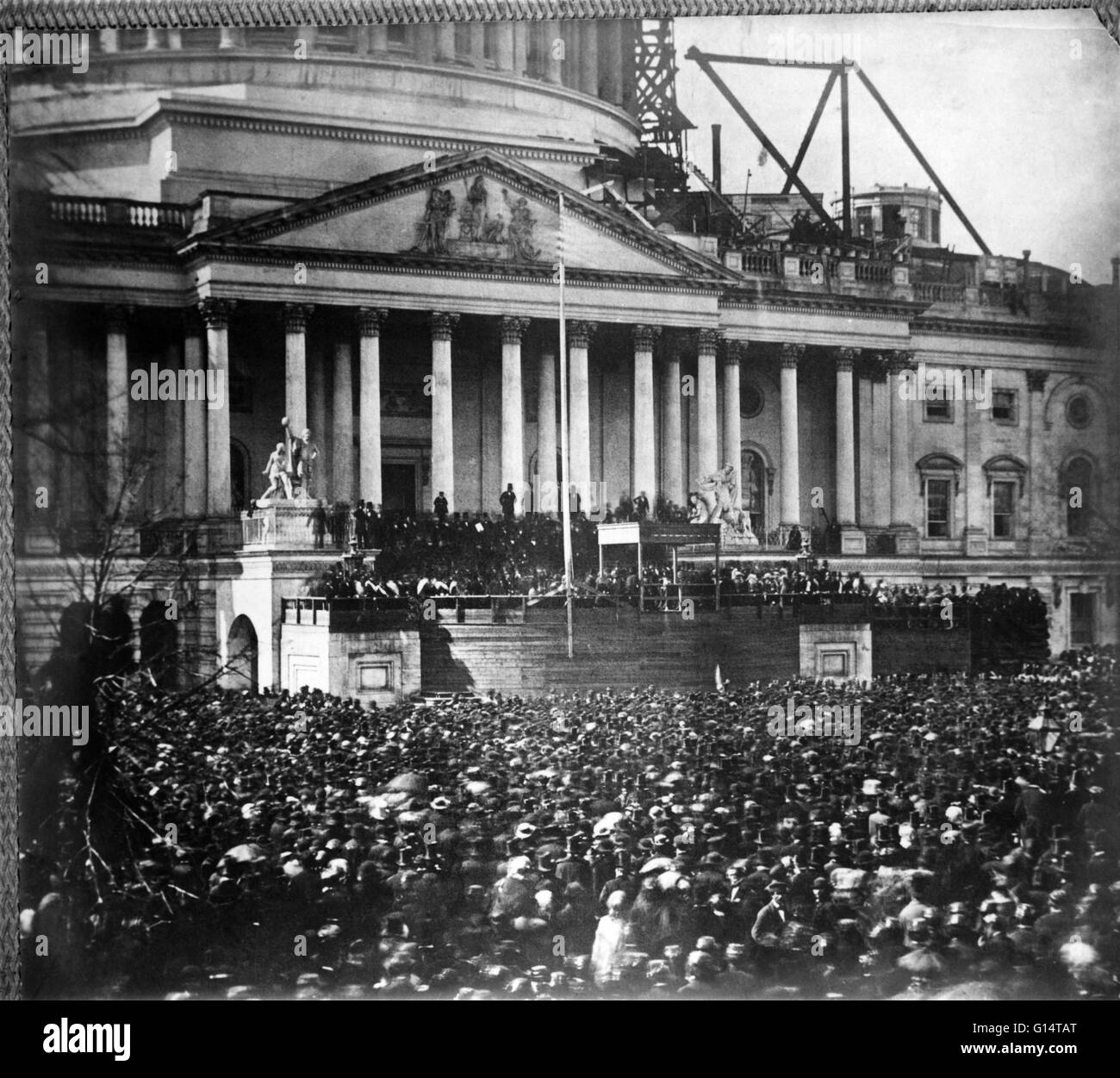 Presidential inauguration of Abraham Lincoln on March 4, 1861. Abraham ...