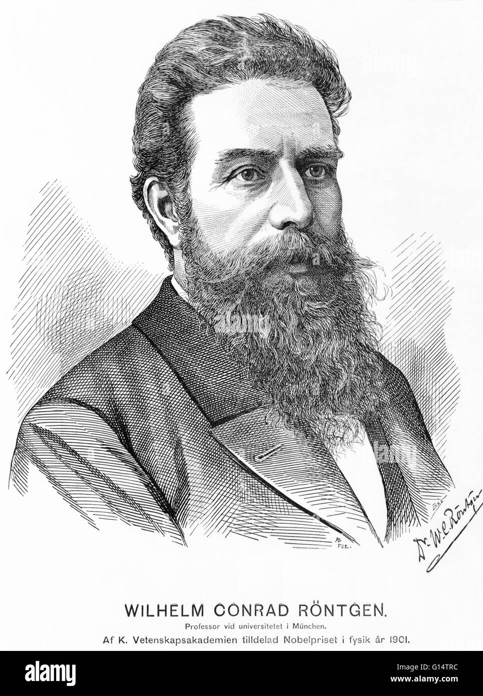 Wilhelm Konrad Roentgen (1845-1923), German experimental physicist ...