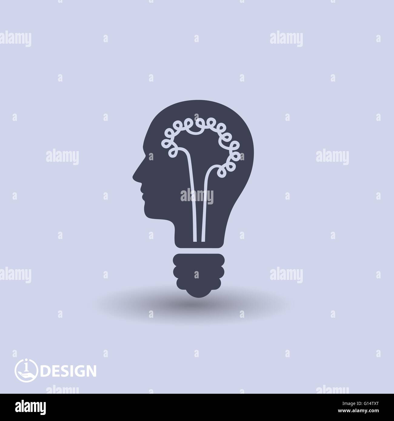 bulb AND head icon Stock Vector Image & Art - Alamy