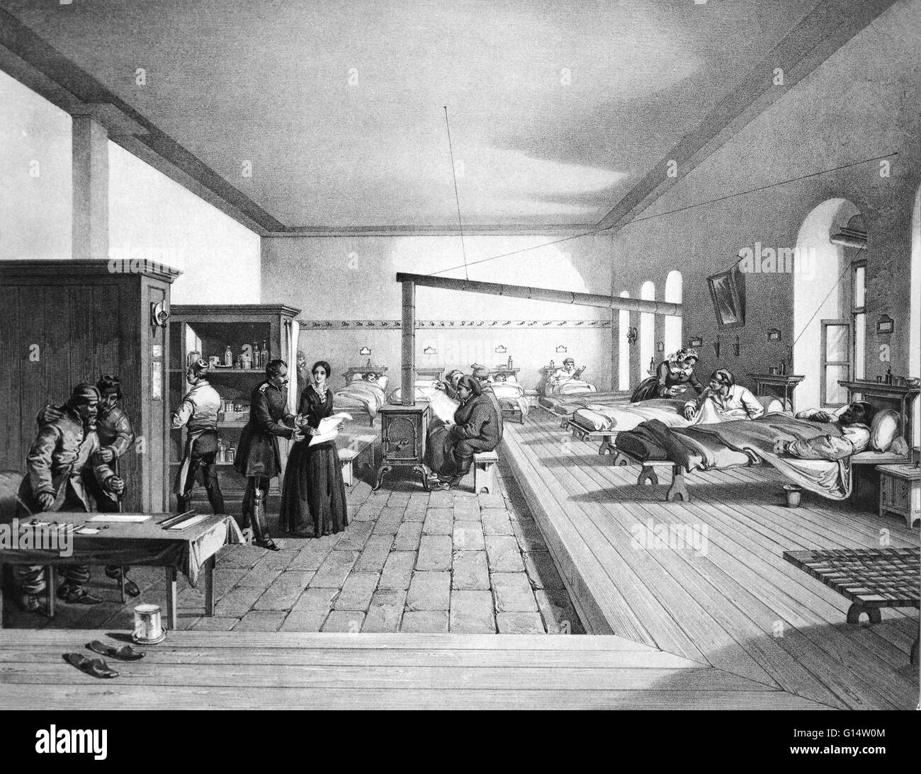 Nightingale in the hospital at Skutari. Florence Nightingale (1820-1910 ...