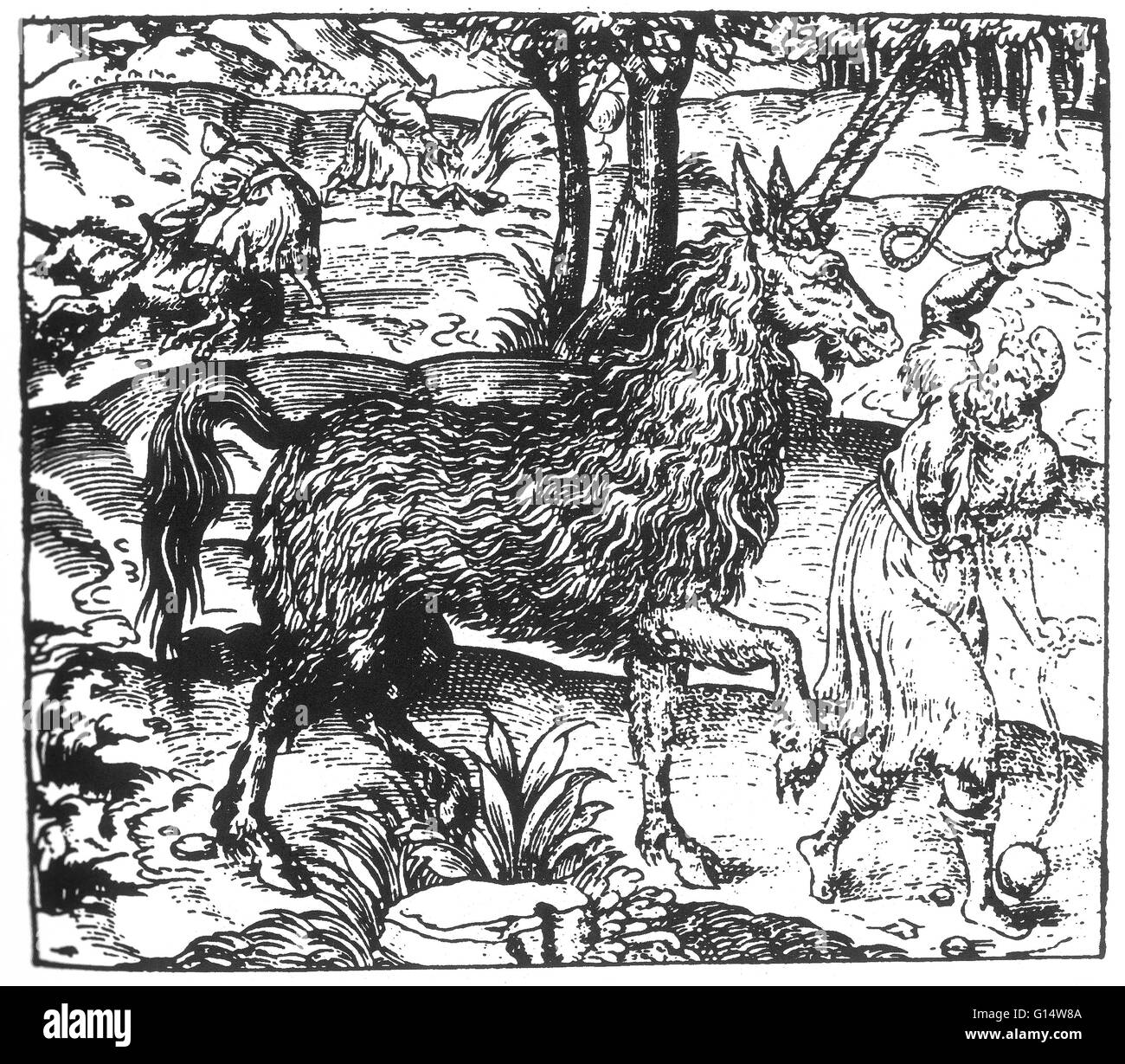 Woodcut of a "Pyrassoupi" from Des Monstres et prodiges by Ambroise ...