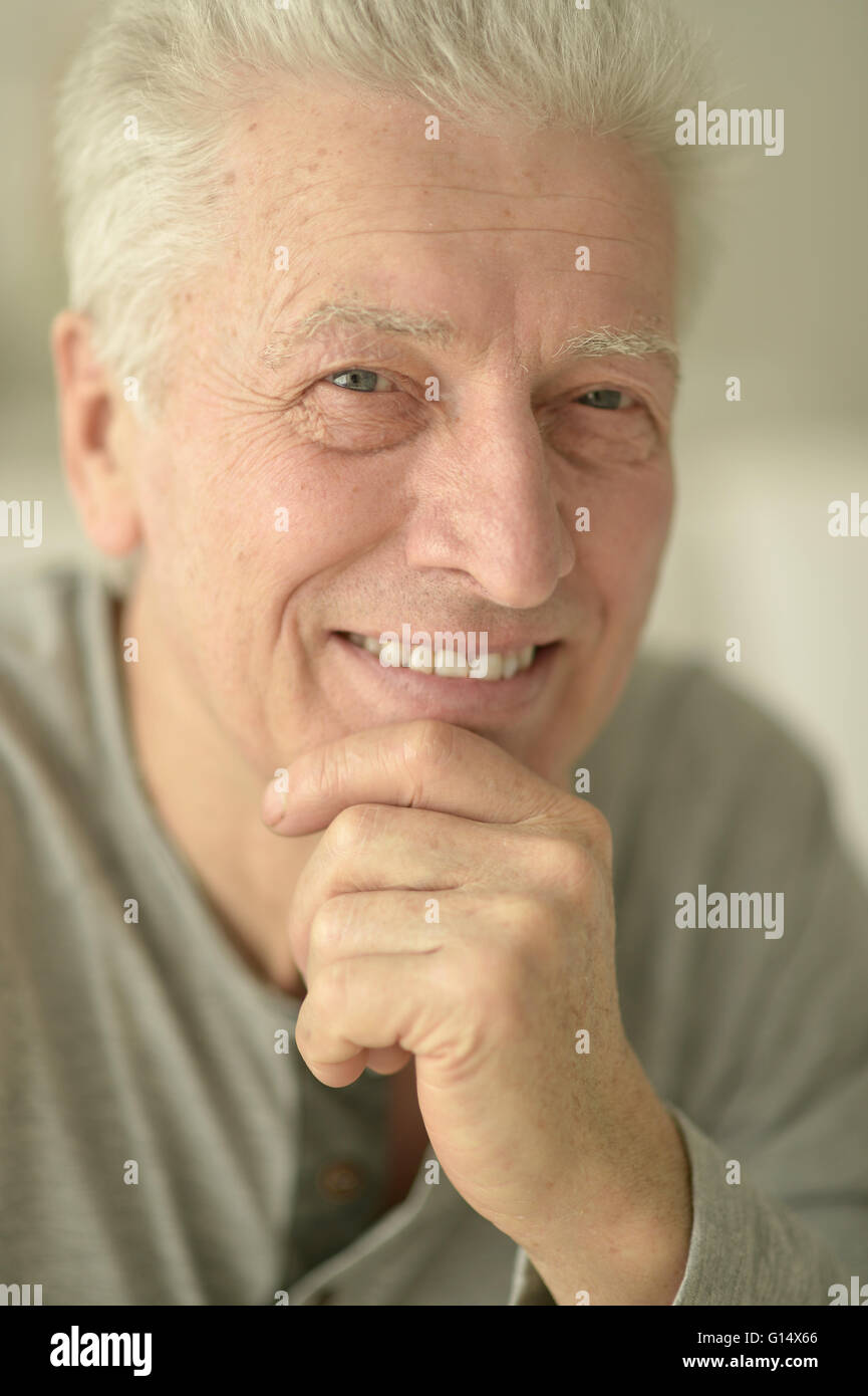 Happy senior man Stock Photo - Alamy