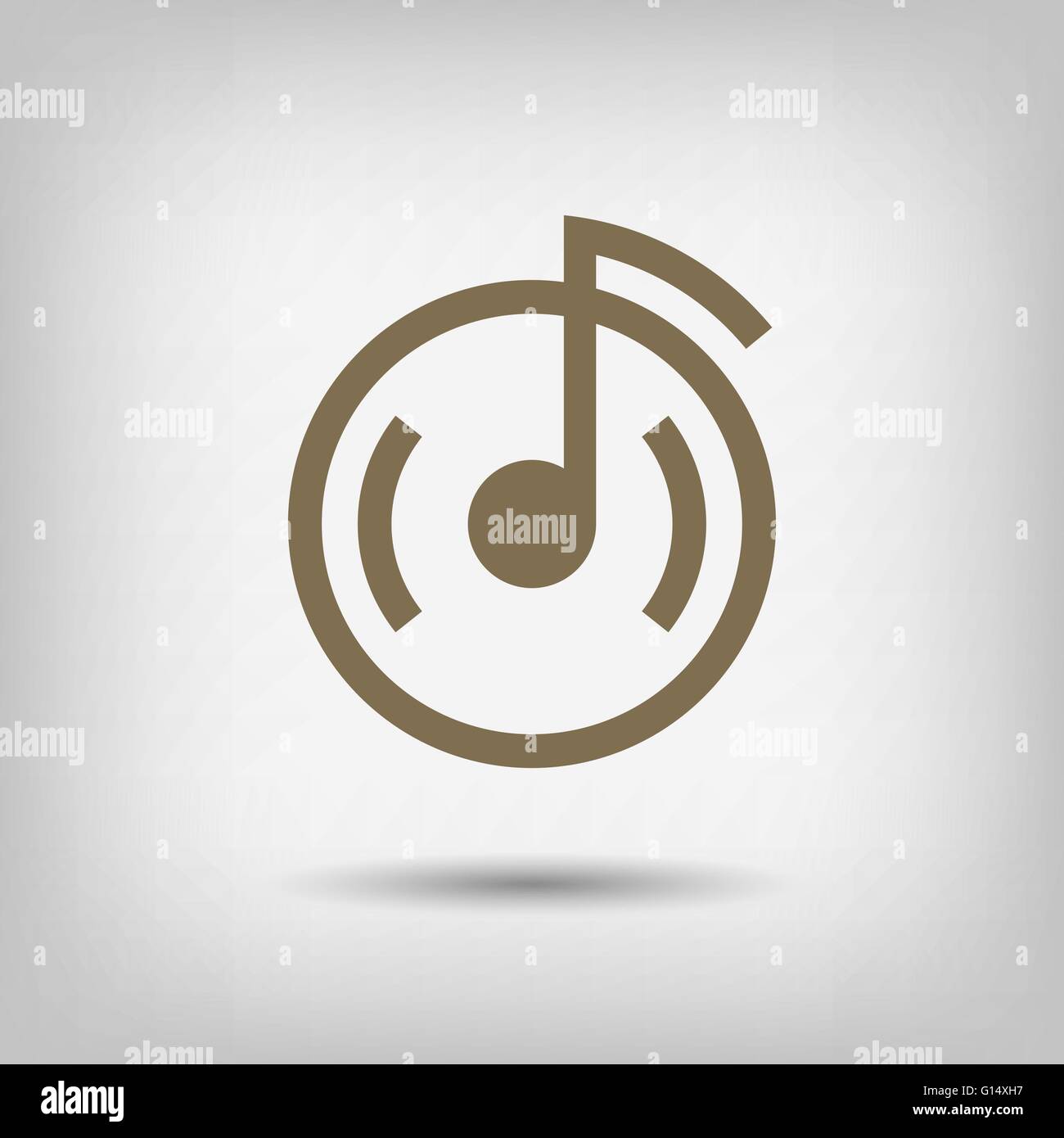 music note on cd icon Stock Vector Image & Art - Alamy