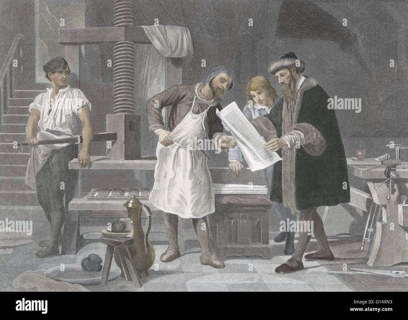 Gutenberg printing press hi-res stock photography and images - Alamy