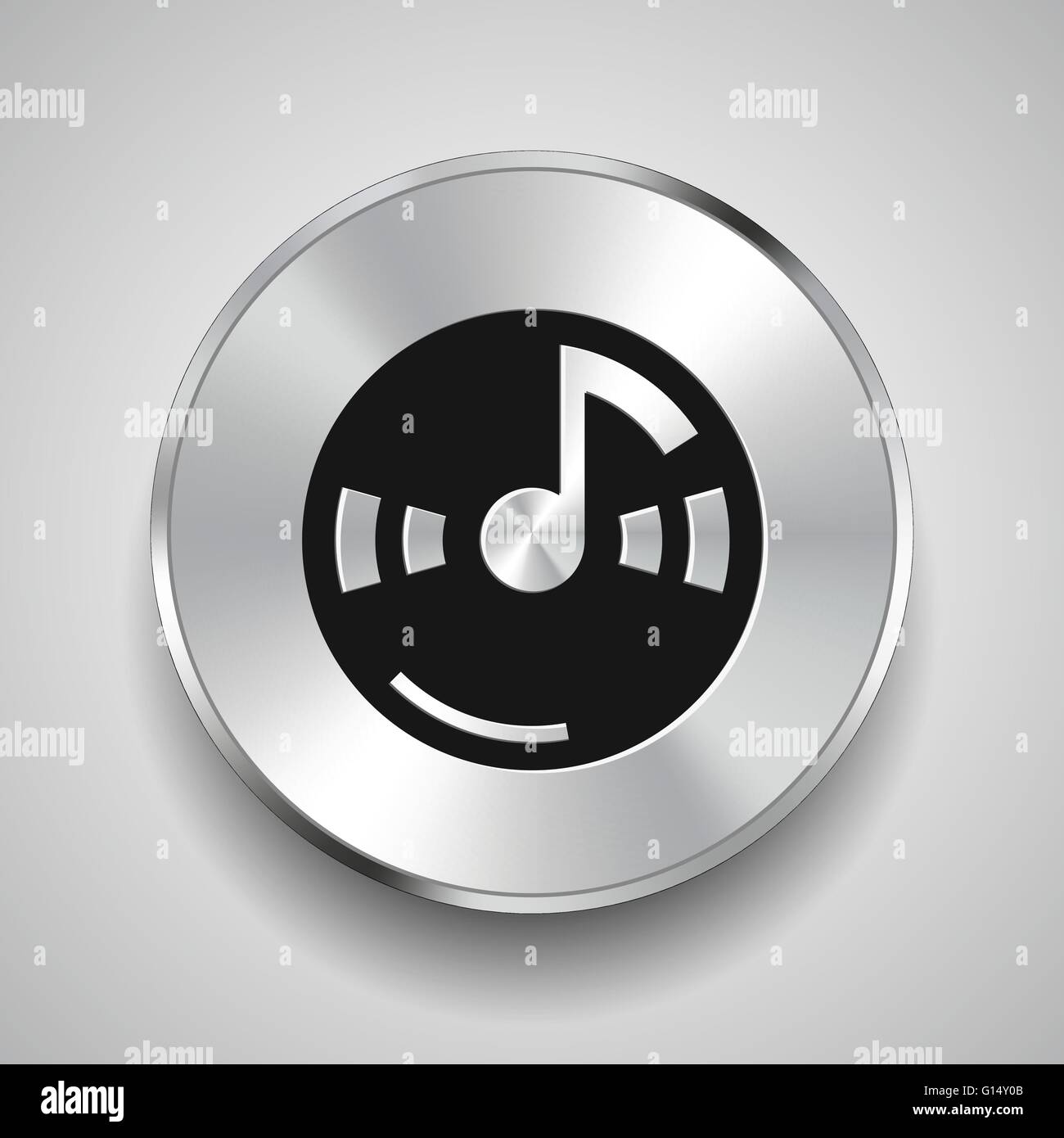 music note on cd icon Stock Vector Image & Art - Alamy