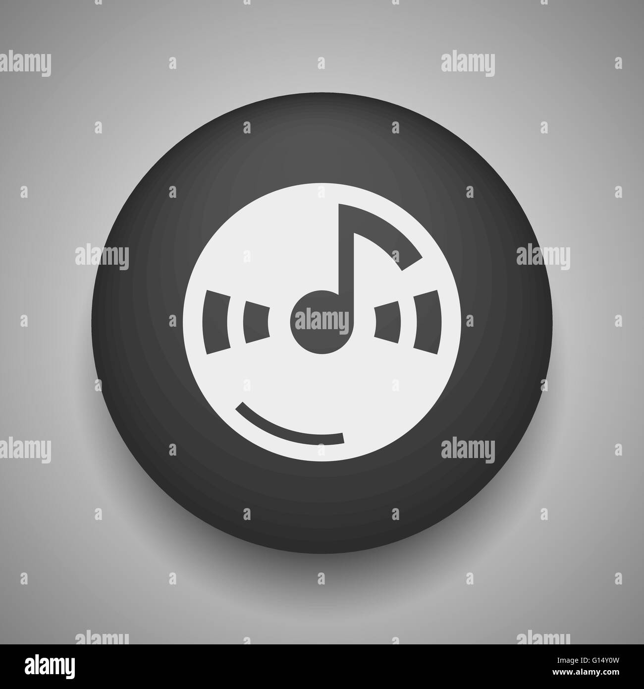 music note on cd icon Stock Vector Image & Art - Alamy