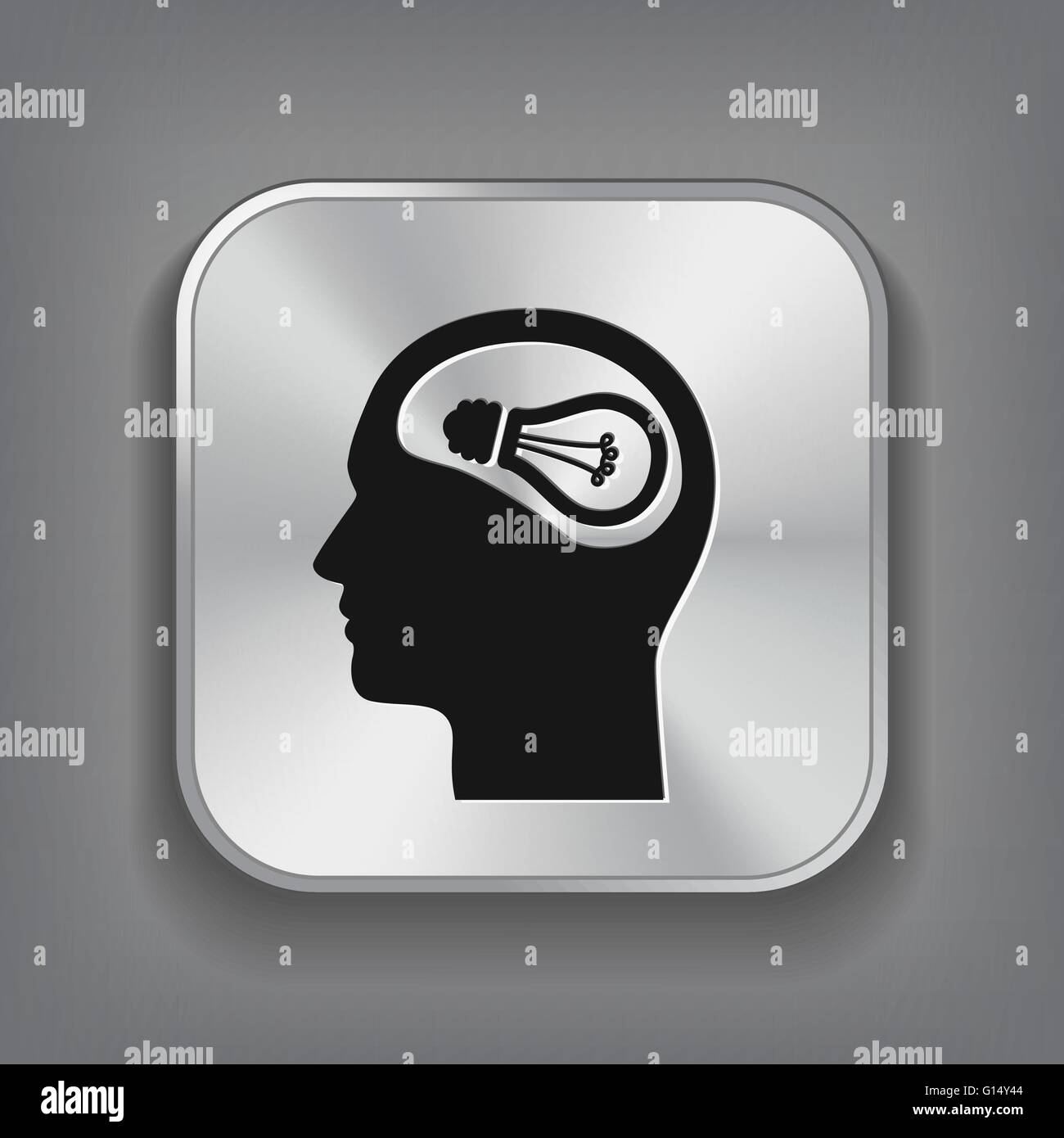 bulb AND head icon Stock Vector Image & Art - Alamy