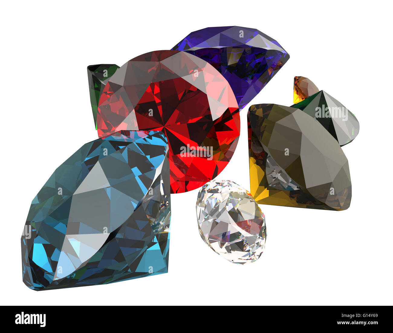 gemstones 3d render Stock Photo - Alamy