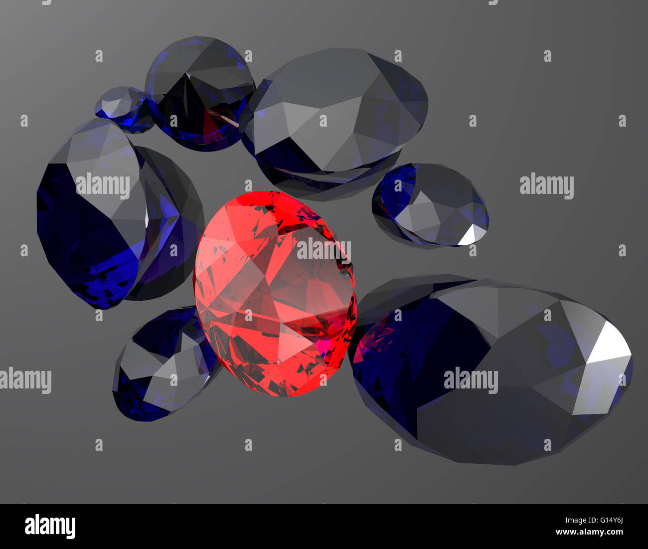 gemstones 3d render Stock Photo - Alamy