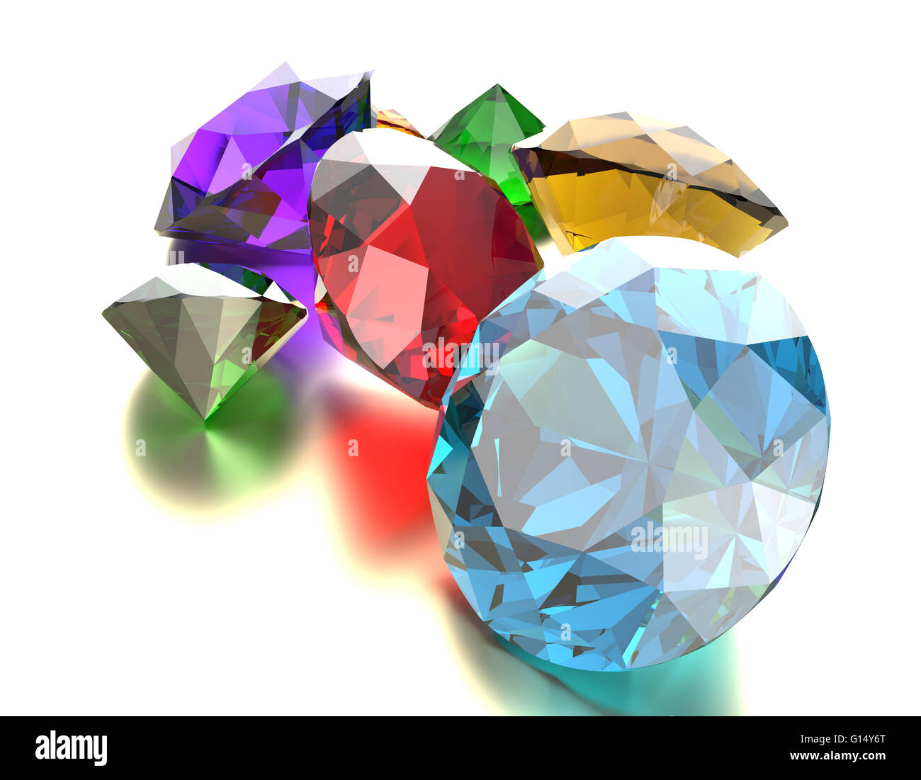 gemstones 3d render Stock Photo - Alamy