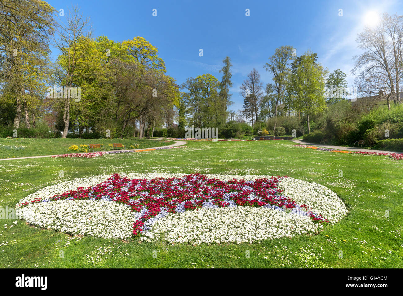 Park in spring Stock Photo - Alamy