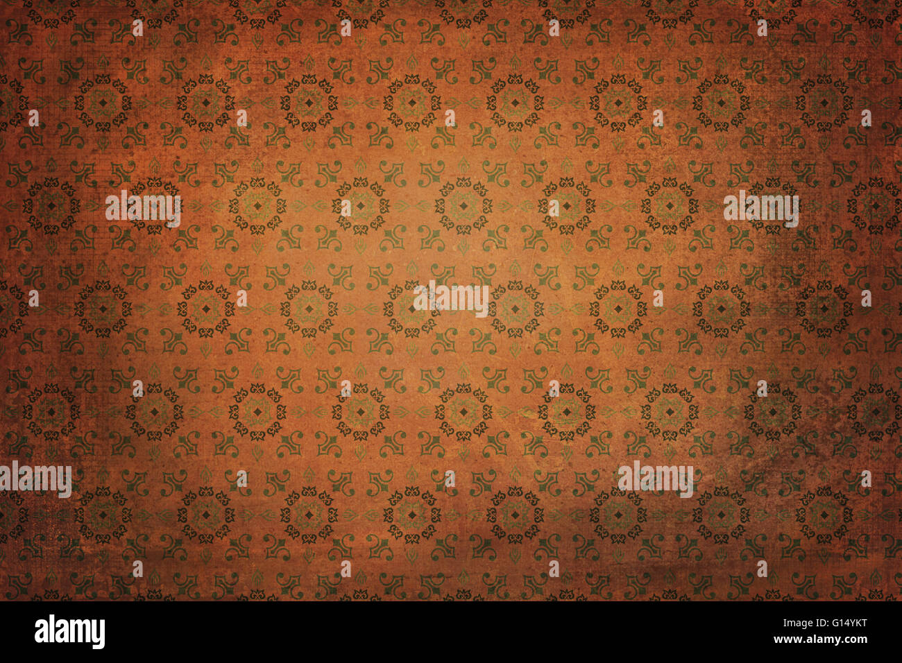 Old classical renaissance texture. Colors green, orange and brown Stock ...