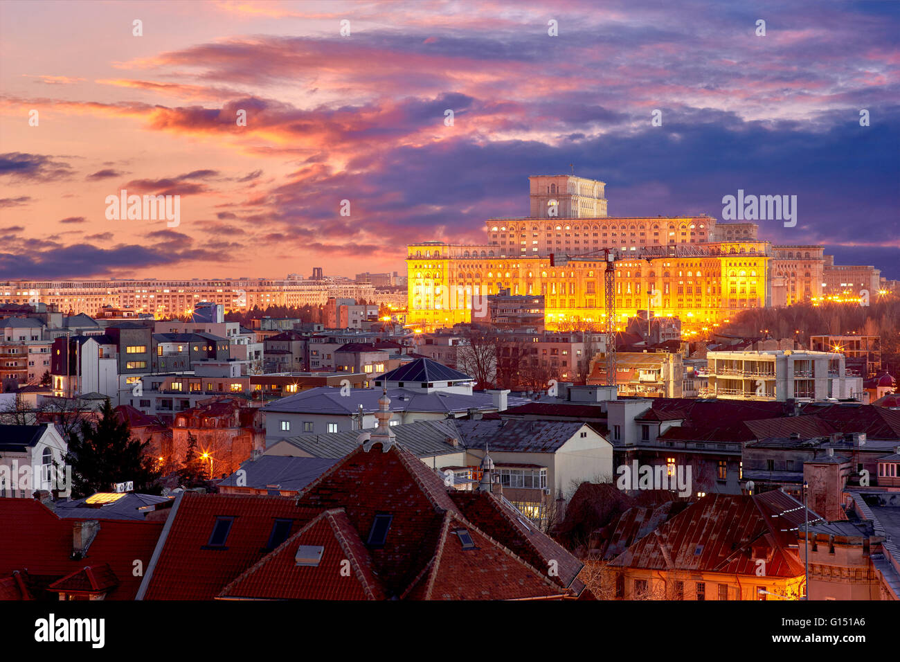Bucharest palace of parliament aerial hi-res stock photography and ...