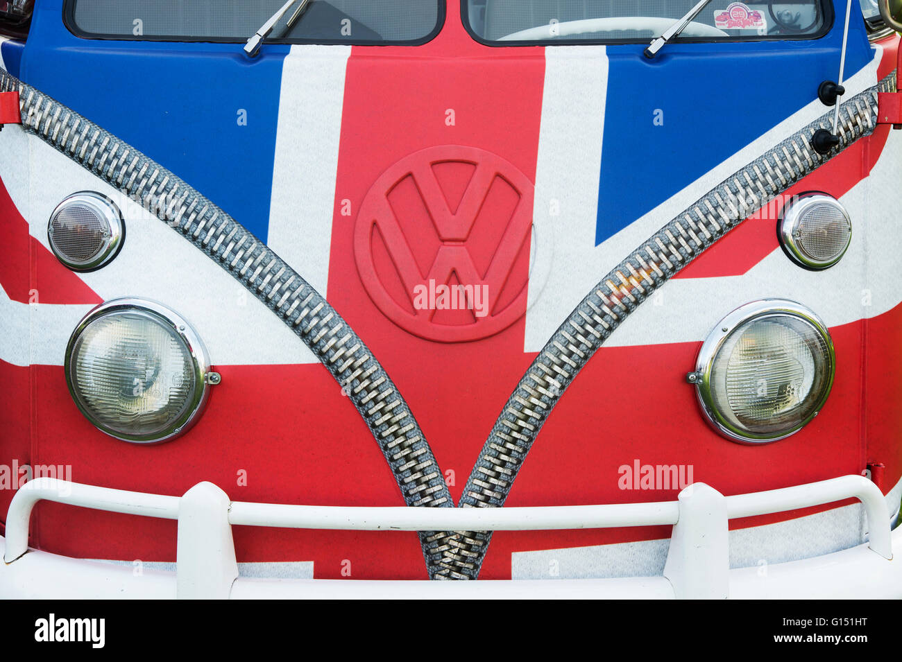Union Jack Cool flo lifestyle clothing decal on a VW Vintage panel van ...