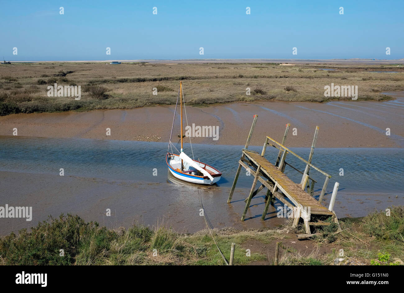 stiffkey salt marshes, near morston, north norfolk, england Stock Photo ...