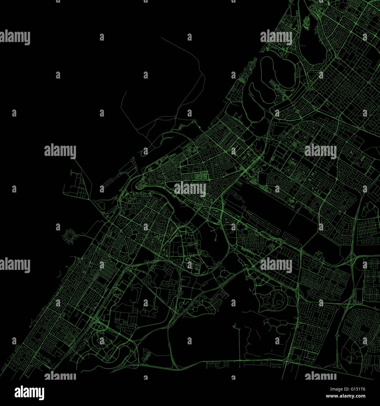 Dubai map hi-res stock photography and images - Alamy