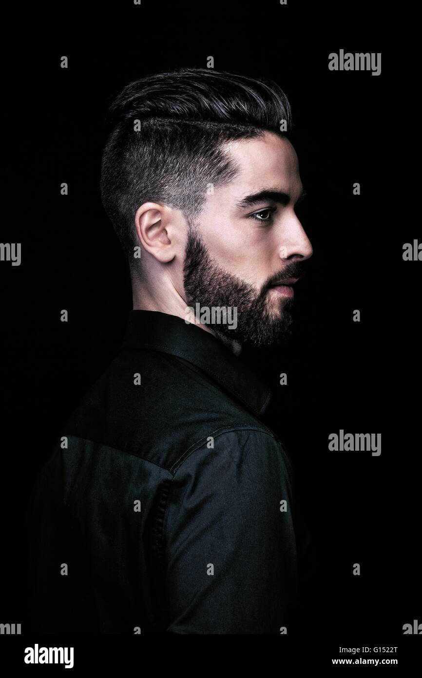 Portrait of a young man in profile Stock Photo - Alamy
