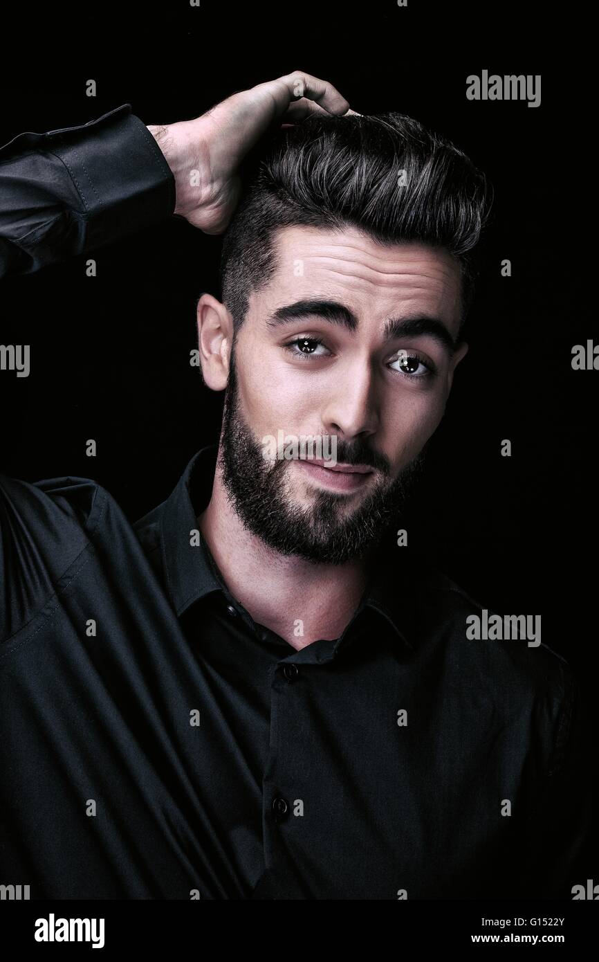 Man hand behind head hi-res stock photography and images - Alamy