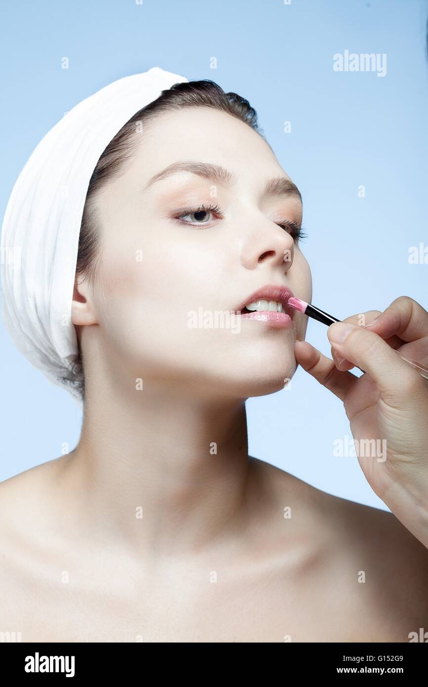 Woman lips makeup hi-res stock photography and images - Alamy