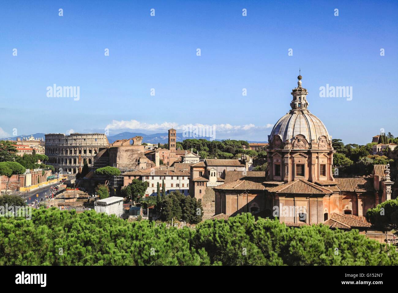 View: Church Santi Luca e Martina, Titus Arch, Palatine, Santa ...