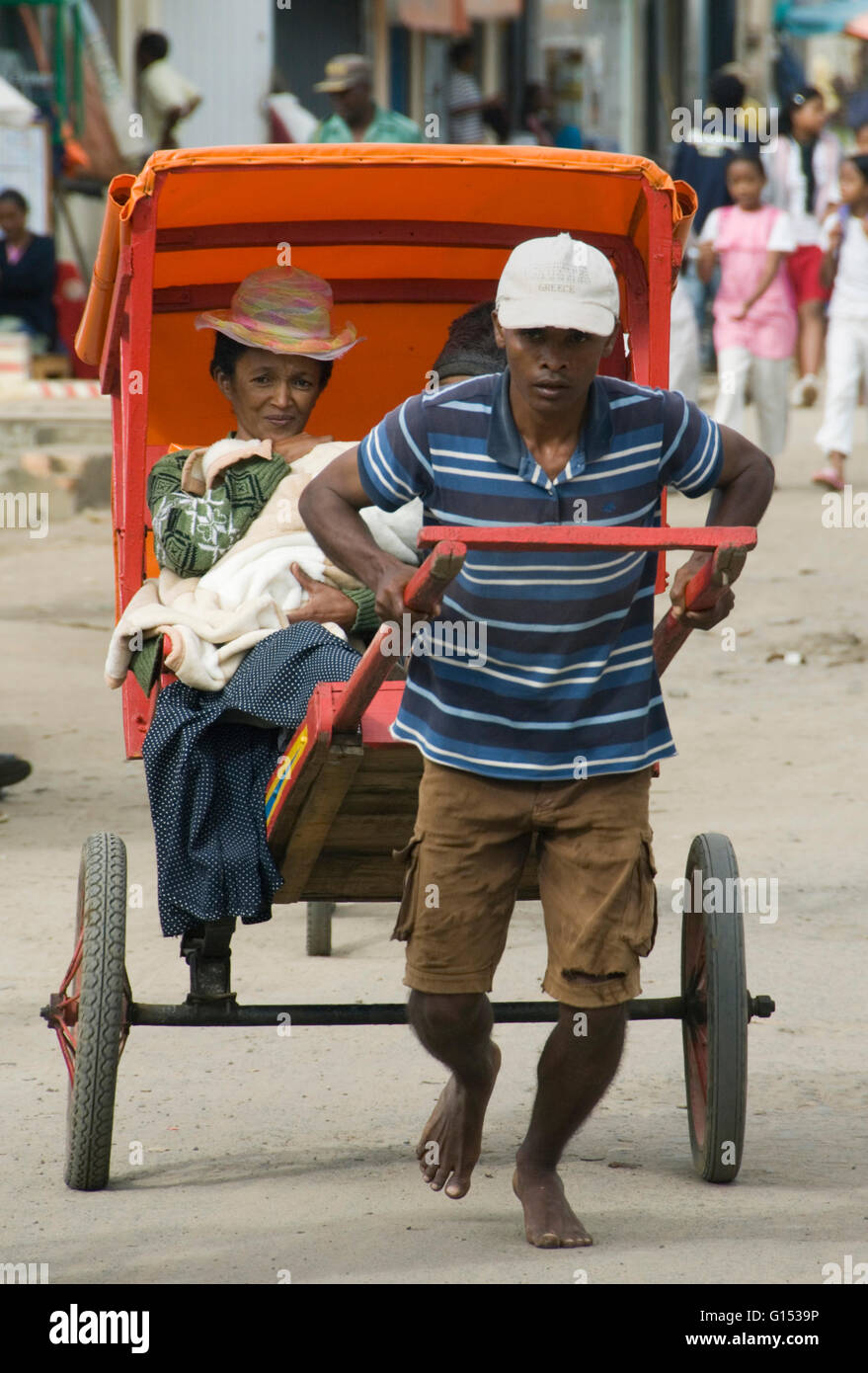 Madagascar rickshaw taxi hi-res stock photography and images - Alamy
