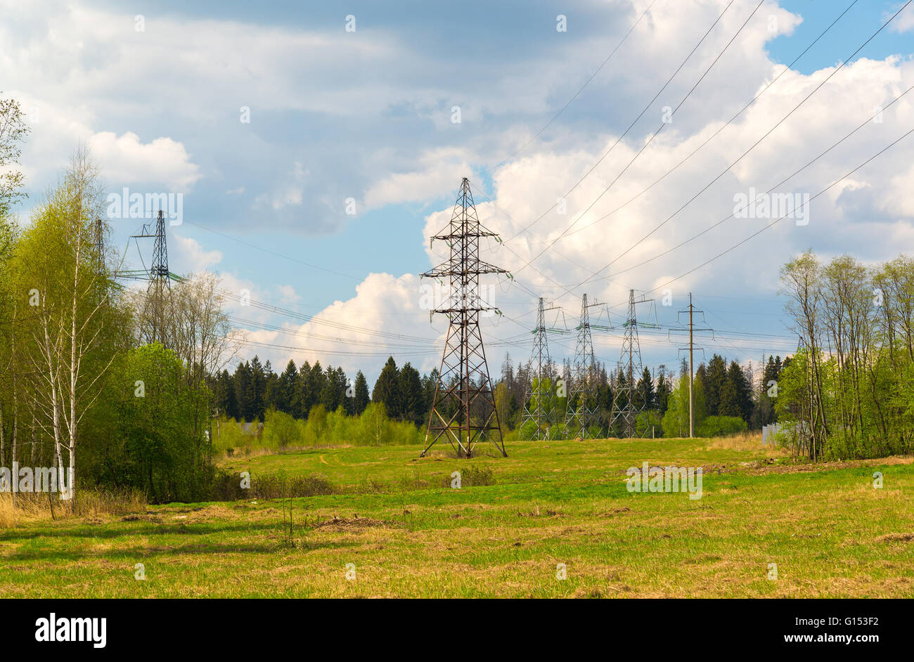Time lapse power line in hi-res stock photography and images - Alamy