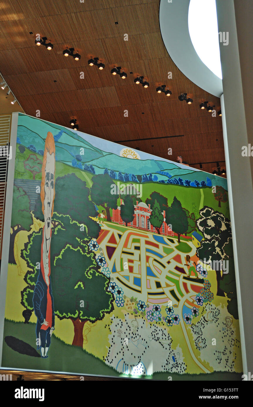 San Francisco, Yerba Buena, California: details of the atrium of the ...