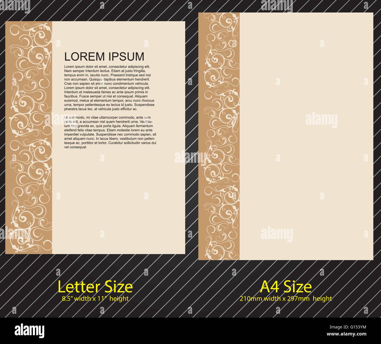 Letterhead Design with Letter and A-4 size template Stock Vector Image ...