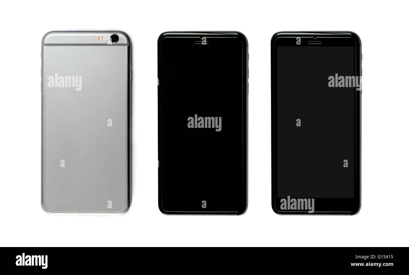 New realistic mobile phone smartphone collection Stock Photo - Alamy