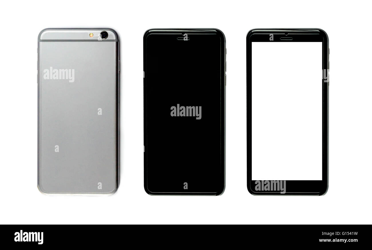 New realistic mobile phone smartphone collection Stock Photo - Alamy